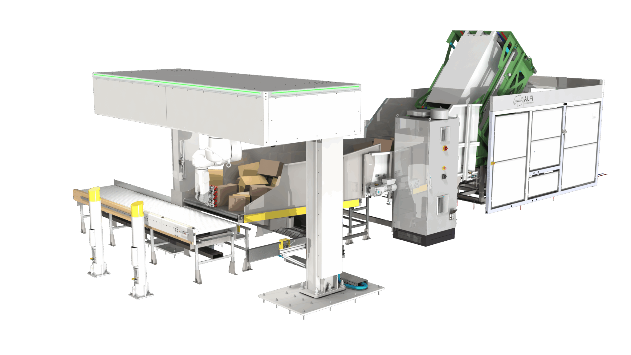 ParcelStream: One solution from infeed to singulation | ALFI Technologies